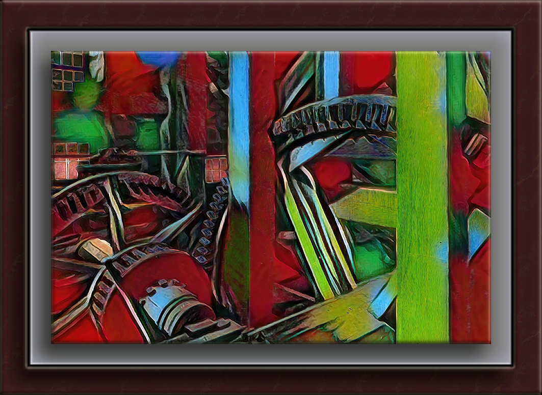 Mill Gears Abstract Painting | Becoming is Superior to Being