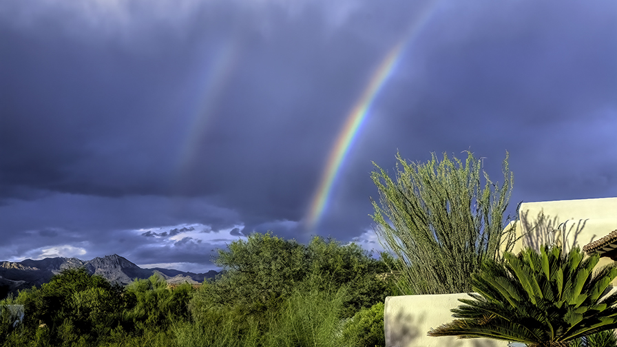 A Partial Rainbow Over The Catalina Foothills | Becoming is Superior to ...